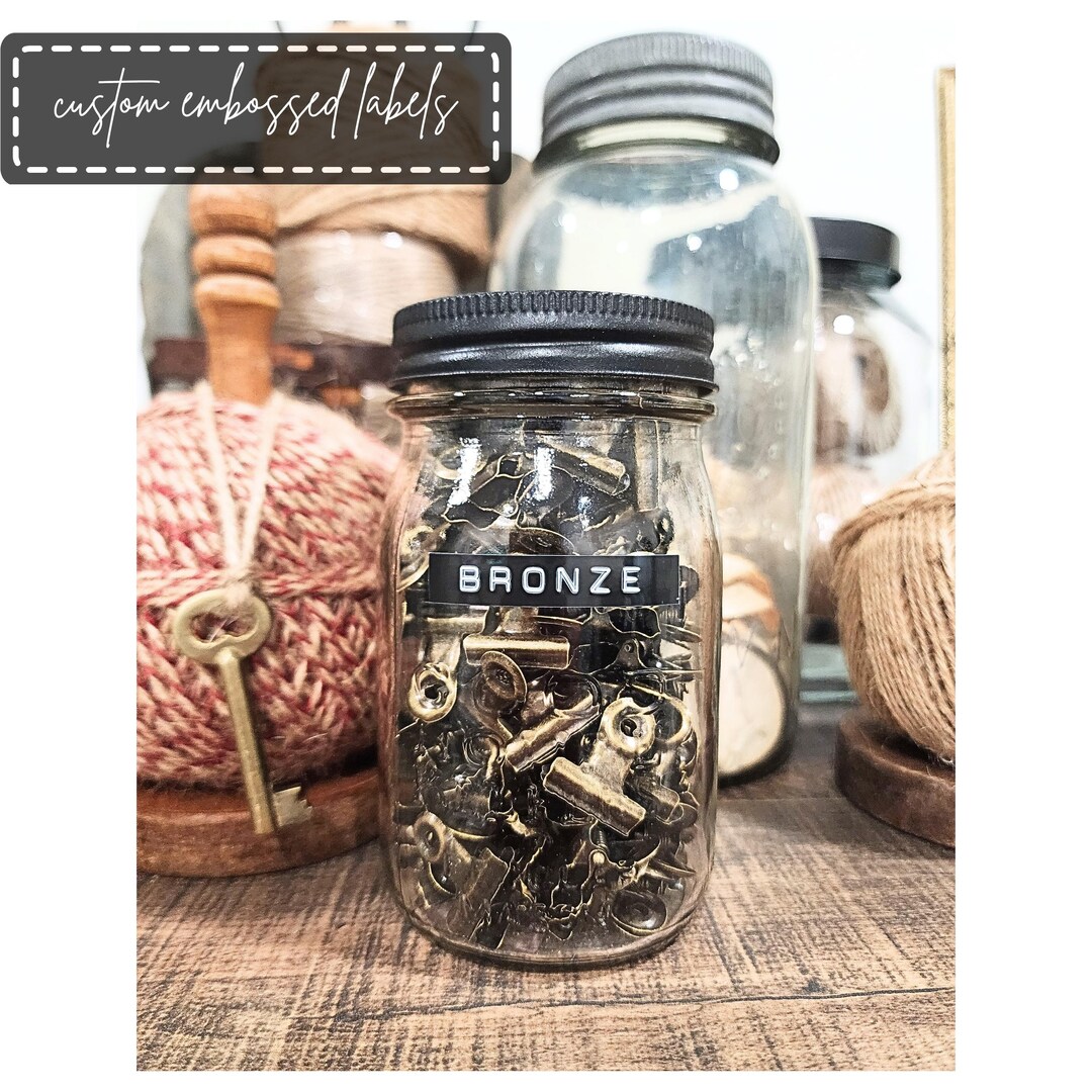Custom Embossed Labels for Jar Labels Pantry Labels for Glass Bottle ...
