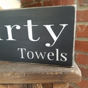 Clean Dirty Towels Wood Sign Set. Clean Towels Sign, Dirty Towels Sign ...