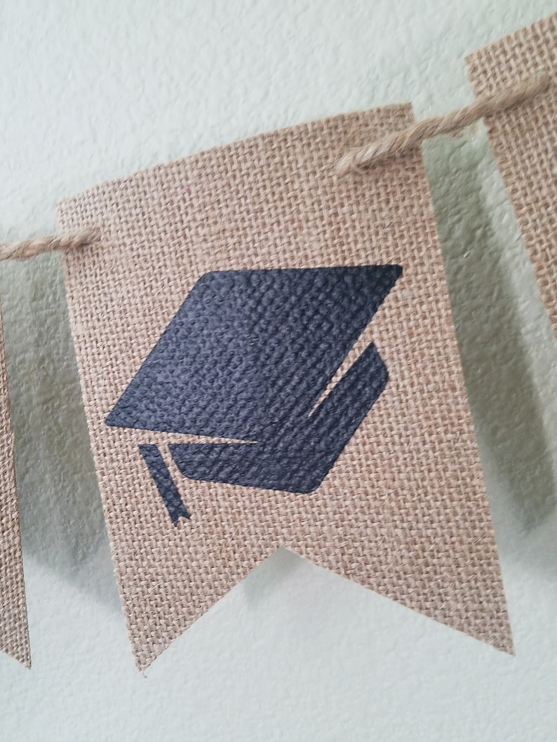 Personalized Burlap Graduation Banner, Congrats Grad Party Decor - Etsy
