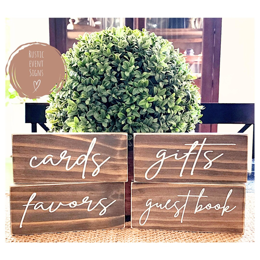 Cards Sign for Wedding Signs Gifts Sign Favors Sign Guest Book Sign ...