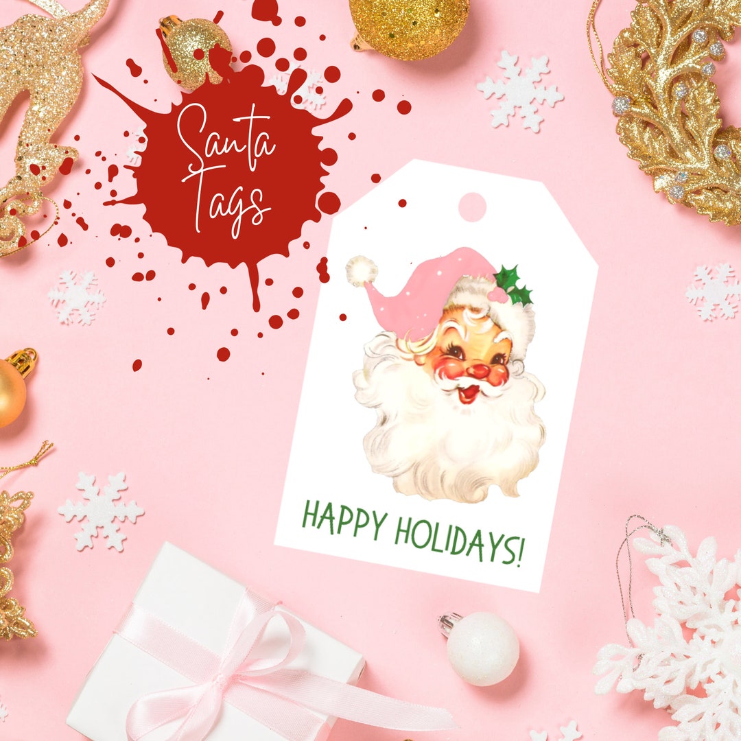 Santa Claus Tags for Christmas Gift Tags Present Tags Holiday - Etsy