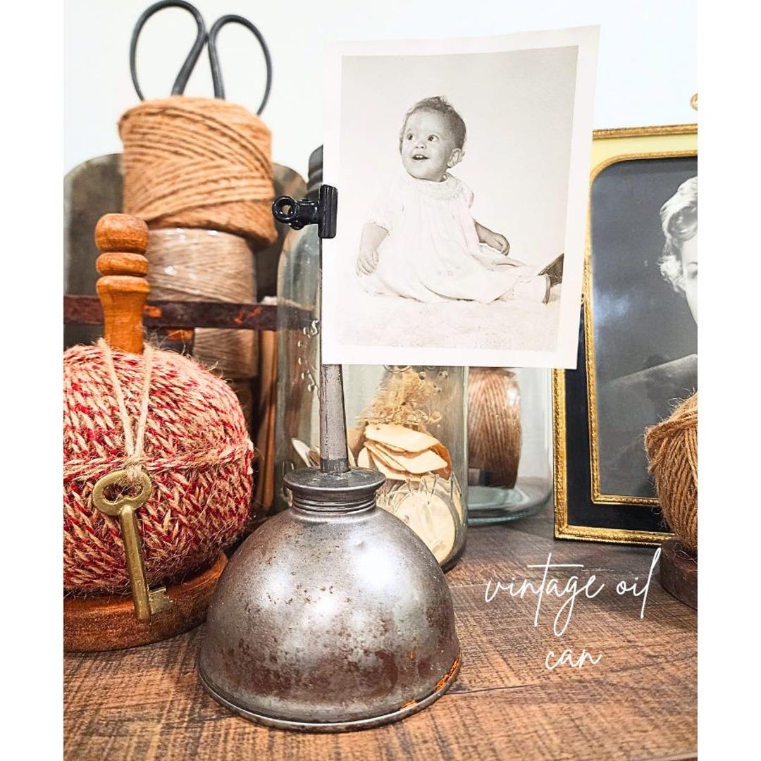 Vintage Oil Can Silver Oil Can Antique Oil Can Small Oil Can Repurposed ...