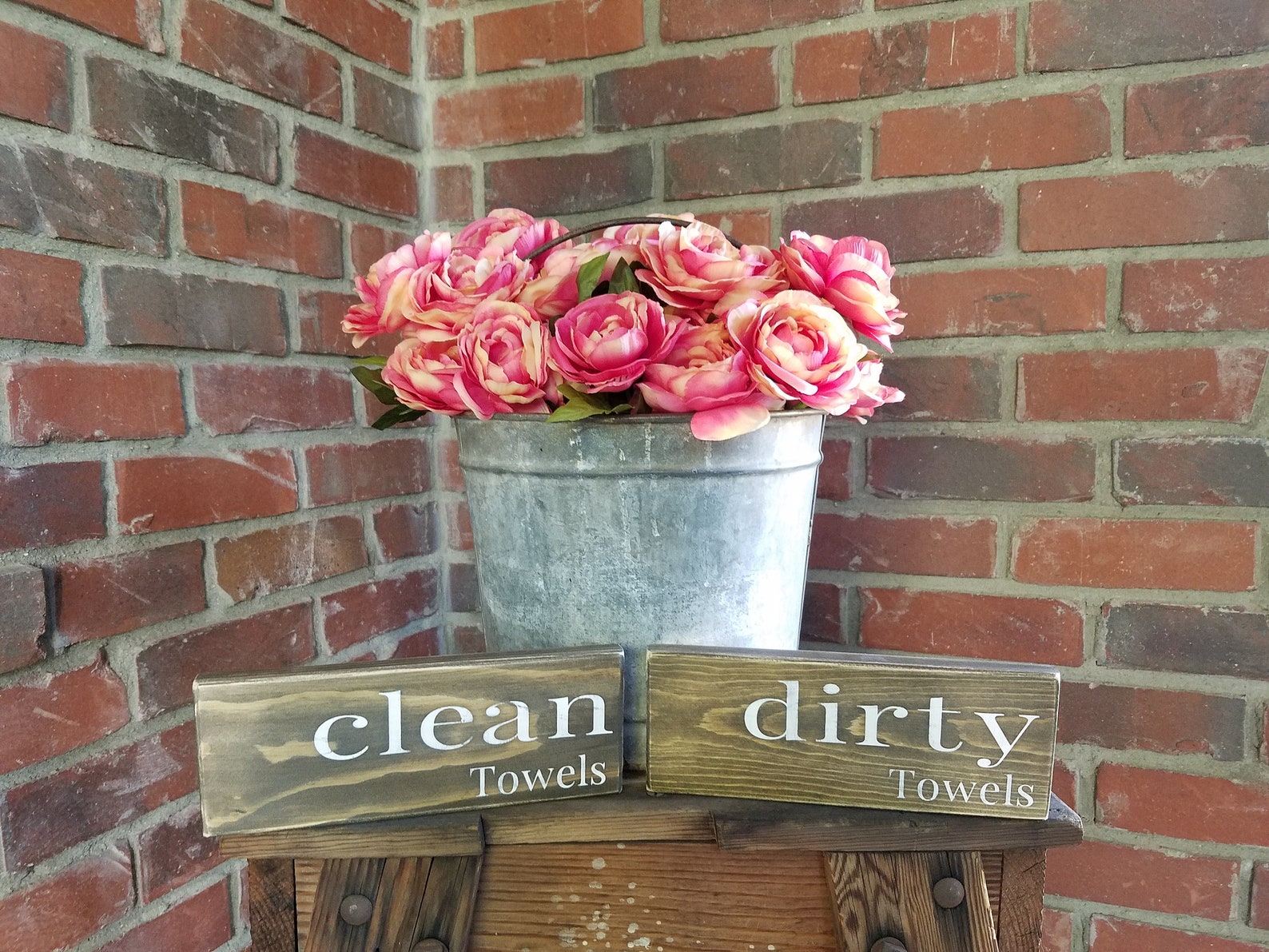 Clean Dirty Towels Wood Sign Set. Clean Towels Sign Dirty - Etsy
