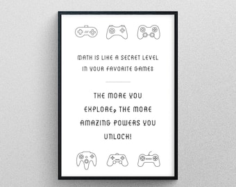 Math Digital Print Digital Math Art Classroom Poster Includes Multiple ...