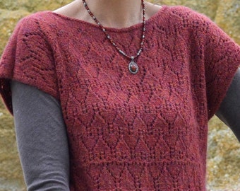 PDF Pretty Girls 'cascading Leaves' Tabard Knitting Pattern Drop ...