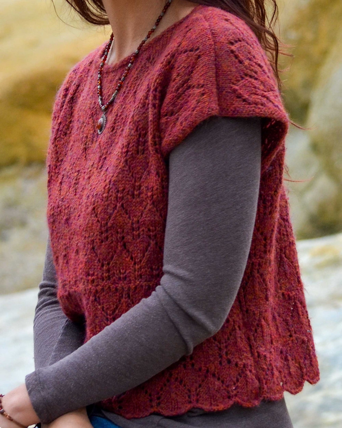 Refined Arches Tabard Knitting Pattern - Etsy UK
