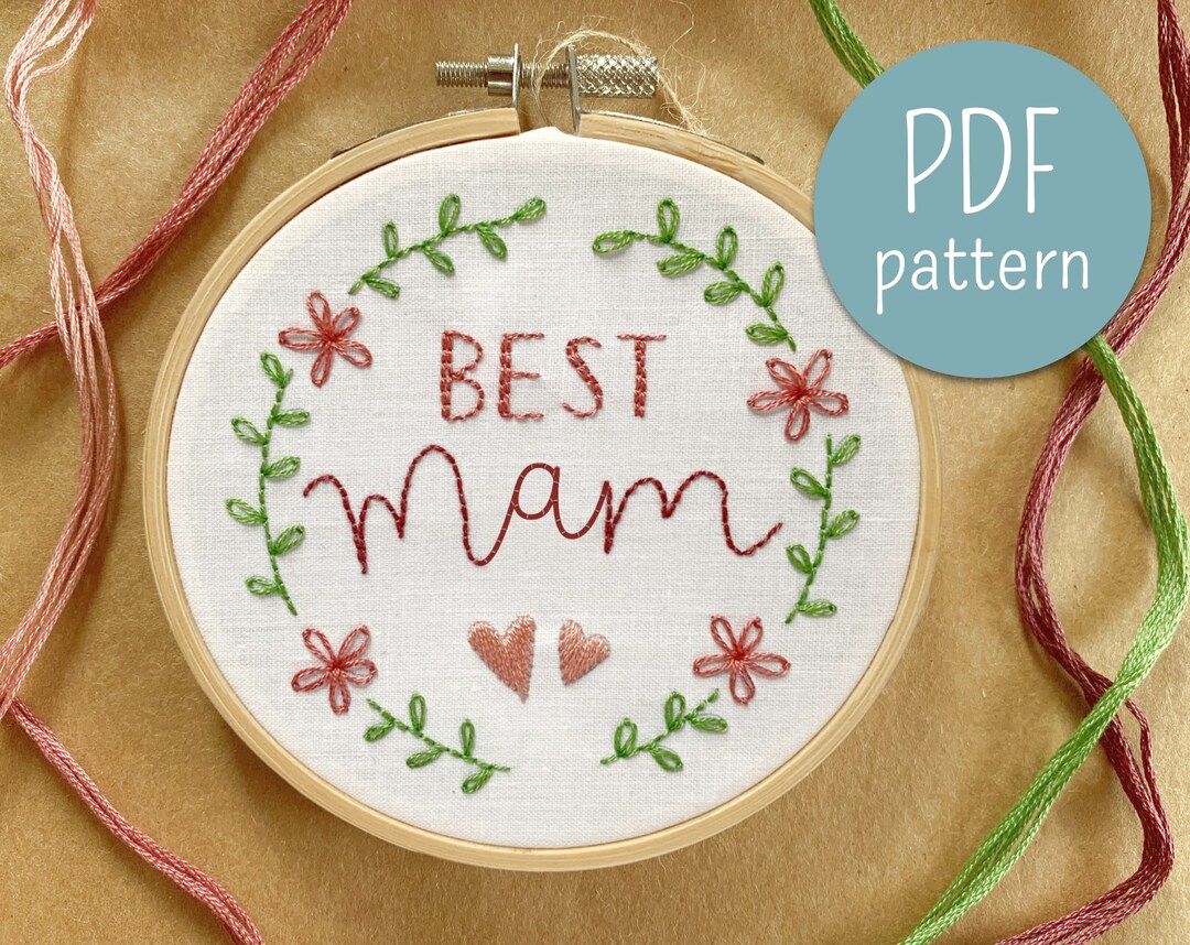 Best Mam Embroidery Pattern PDF With Instructions Instant Digital ...