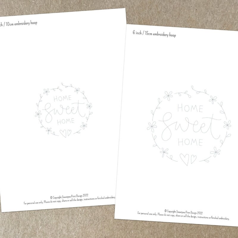 Home Sweet Home - Embroidery Pattern PDF With Instructions | Instant ...