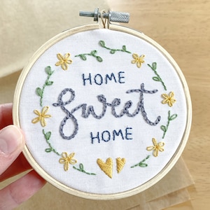 Home Sweet Home Embroidery Pattern PDF With Instructions - Etsy