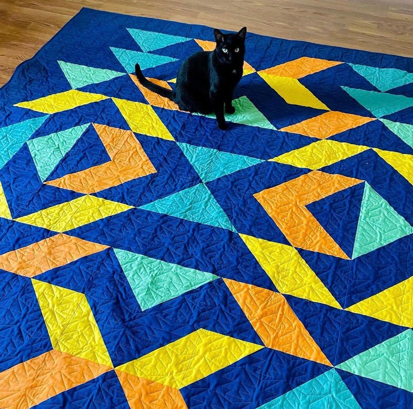 New Mexico Queen Quilt Pattern + Tutorial PDF - Etsy