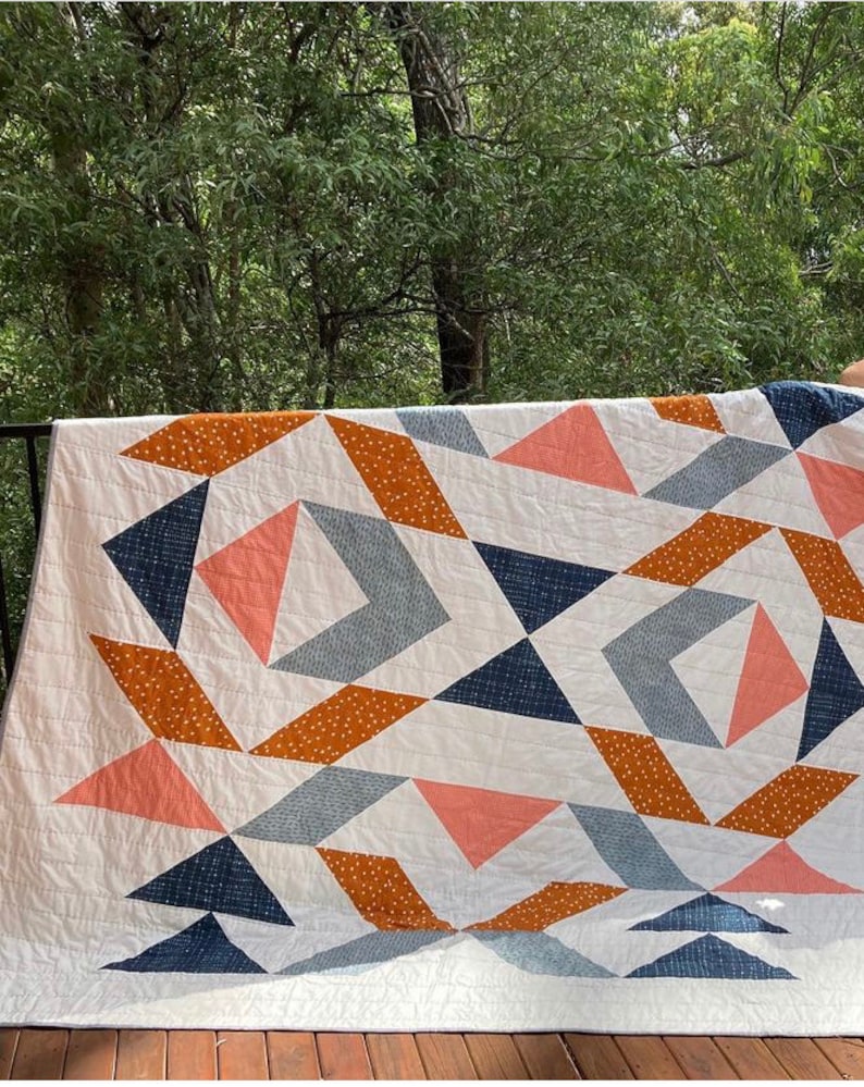 New Mexico Queen Quilt Pattern + Tutorial PDF - Etsy