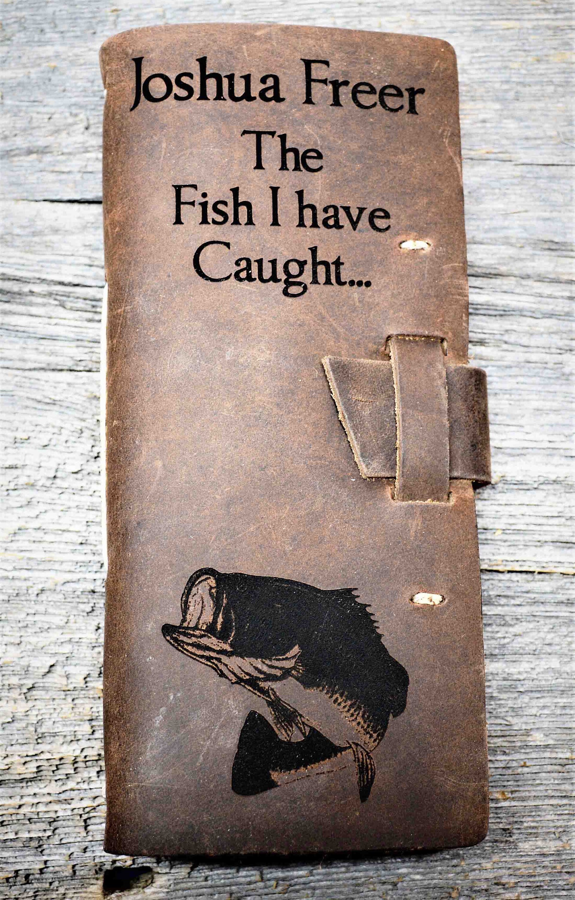 Fishing Log Premium Leather Custom Engraved and Personalized | Etsy