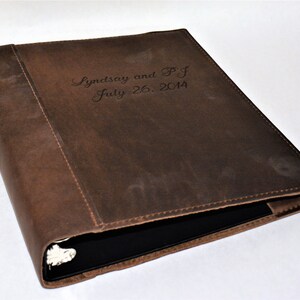 Premium Leather Binder Cover Engraved by Laser Personalized Just for ...