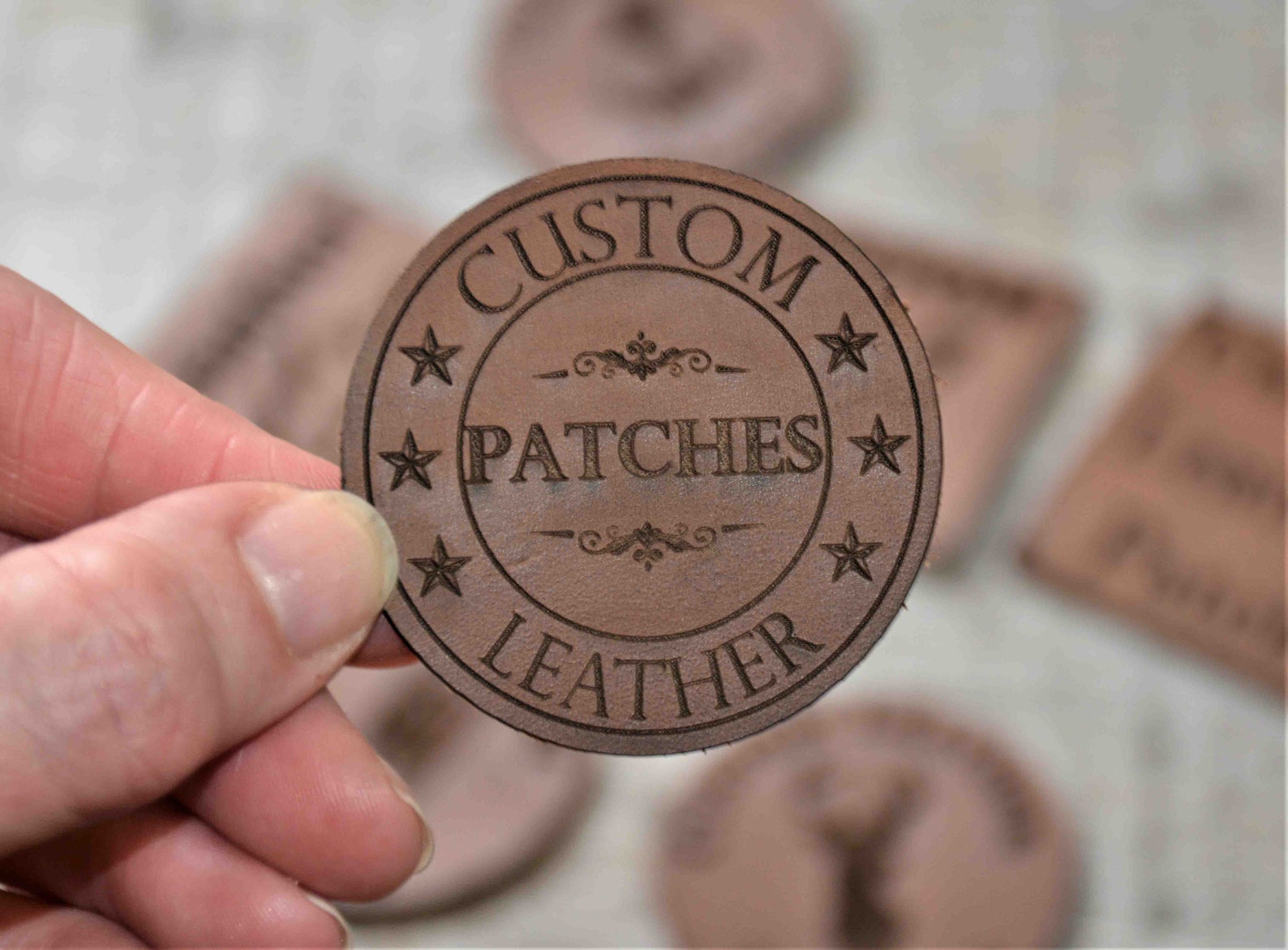 Custom Leather Patches Labels Garment Tags. 100% Leather. - Etsy