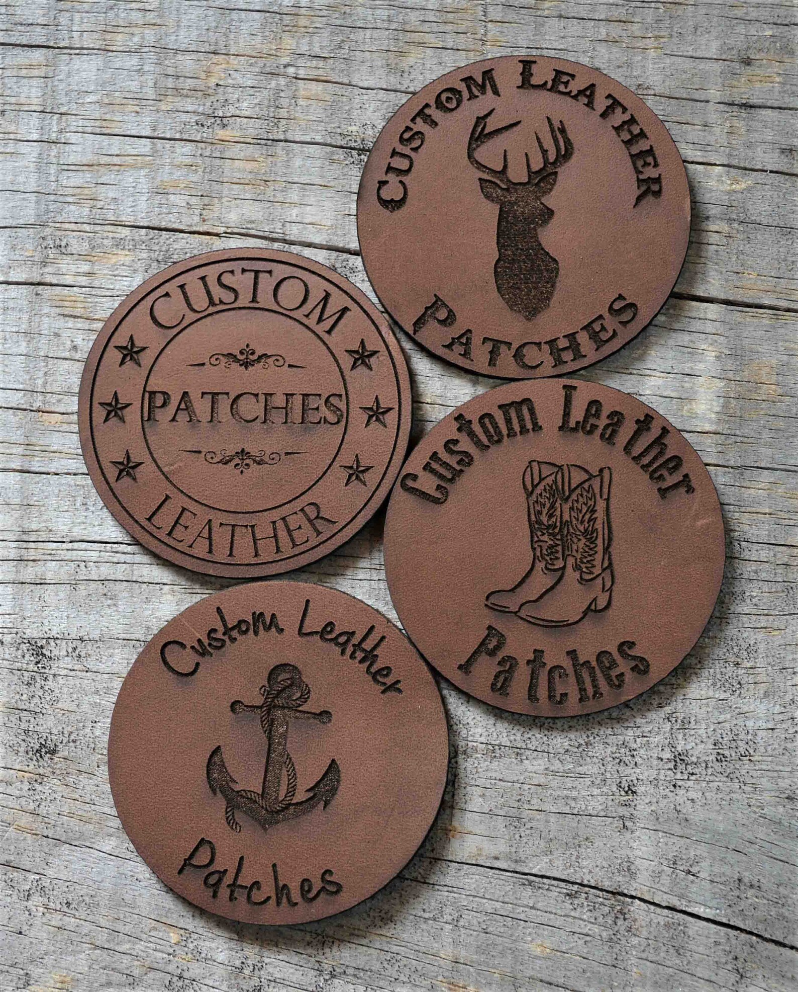 Custom Leather Patches Labels Garment Tags. 100% Leather. | Etsy