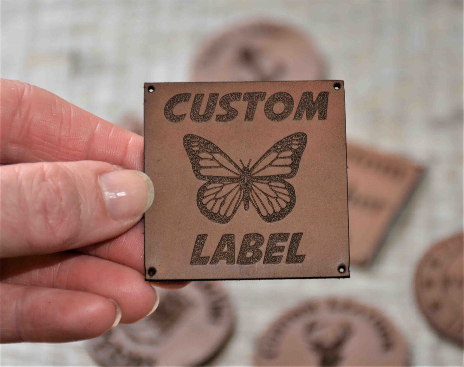 Custom Leather Patches Labels Garment Tags. 100% Leather. - Etsy