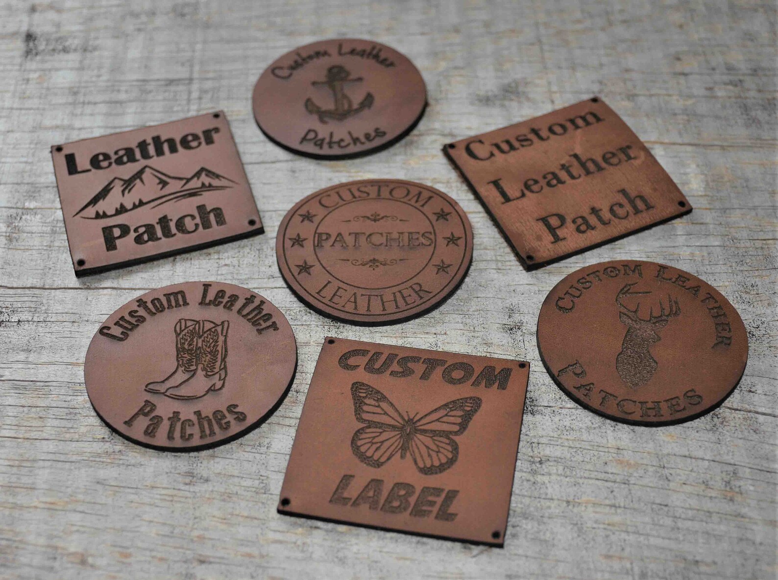Custom Leather Patches Labels Garment Tags. 100% Leather. - Etsy