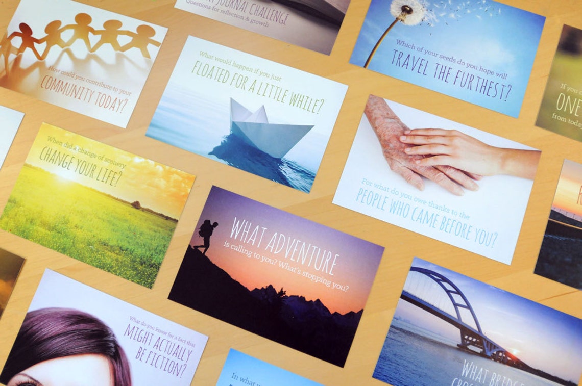 30-Day Journal Challenge Postcard Set | Etsy