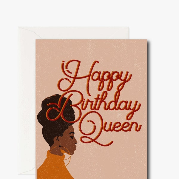African Queen Birthday Card - Etsy