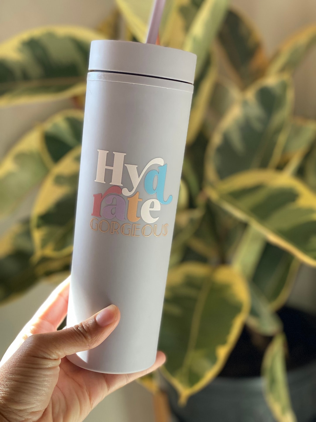Hydrate Gorgeous Tumbler / Ice Drink Tumbler / Screw Top Tumbler ...