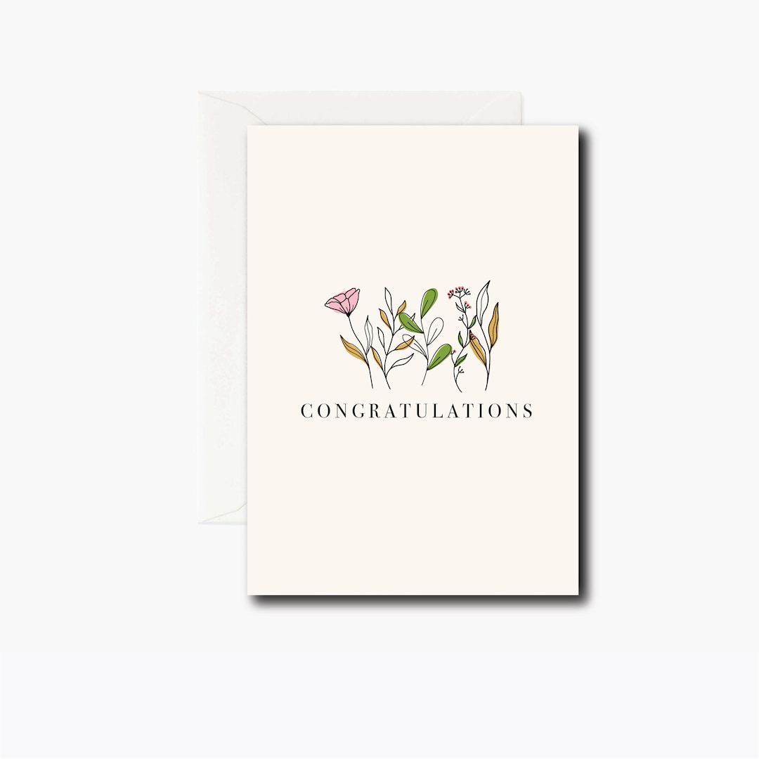 Congratulations Greeting Card - Etsy