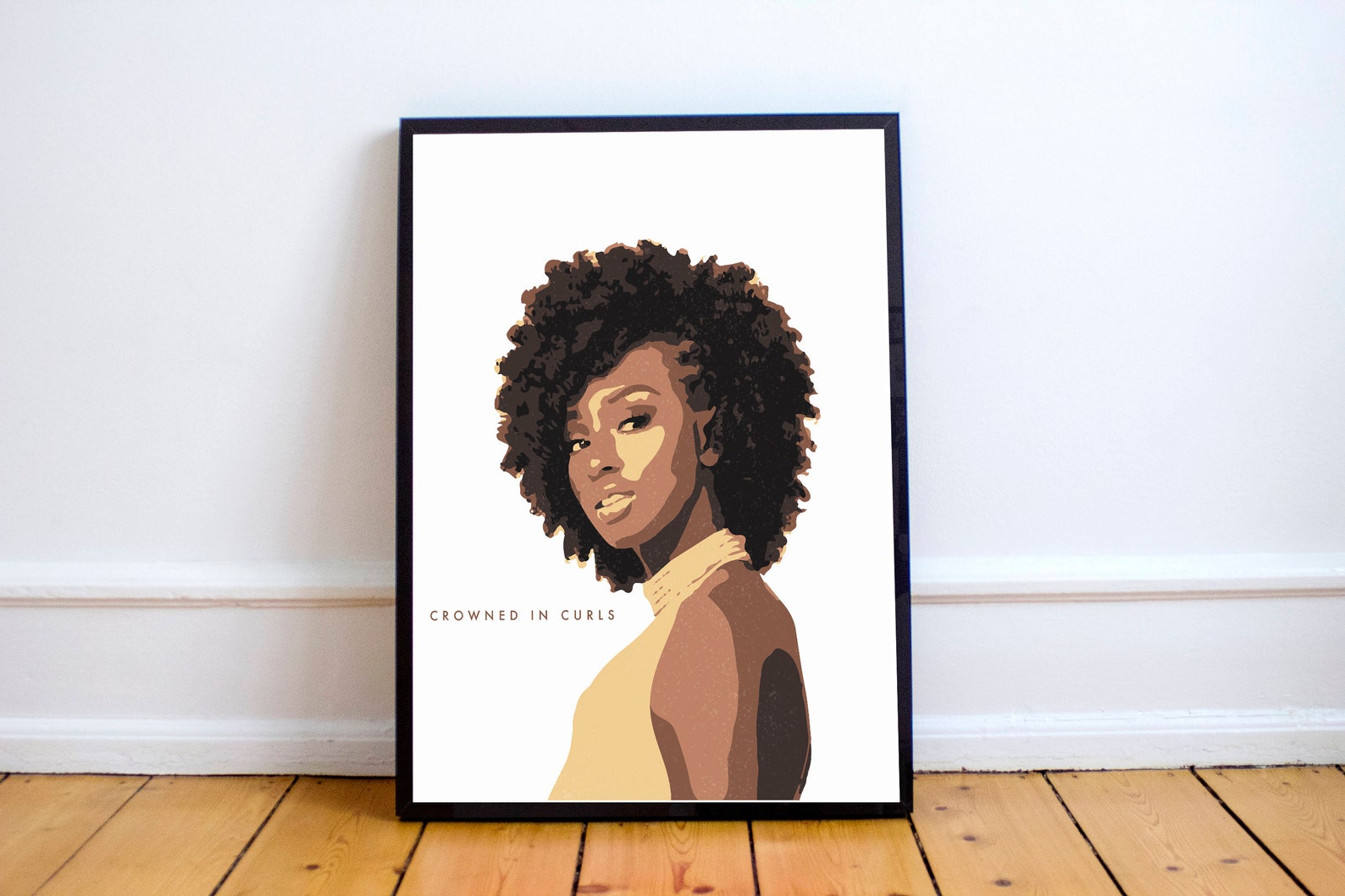 Crowned in Curls Gold Edition African American Art Poster - Etsy