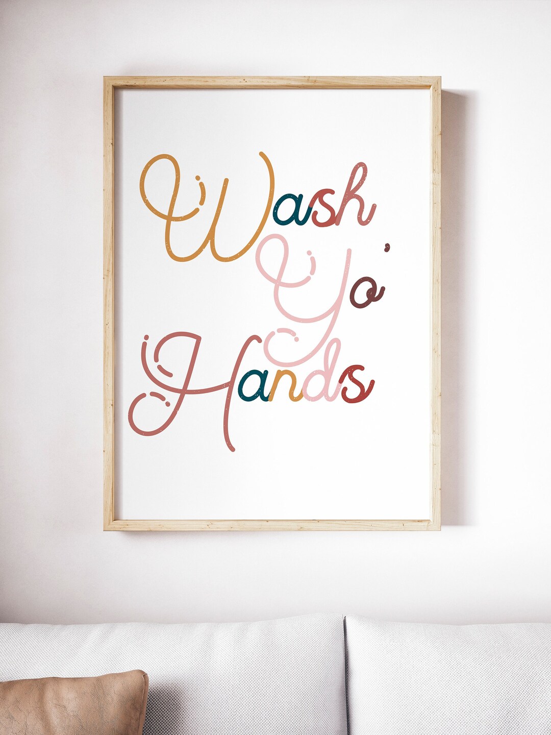 Wash Yo Hands Print | Art | Poster Decor | Bathroom Decor | Boss Woman ...