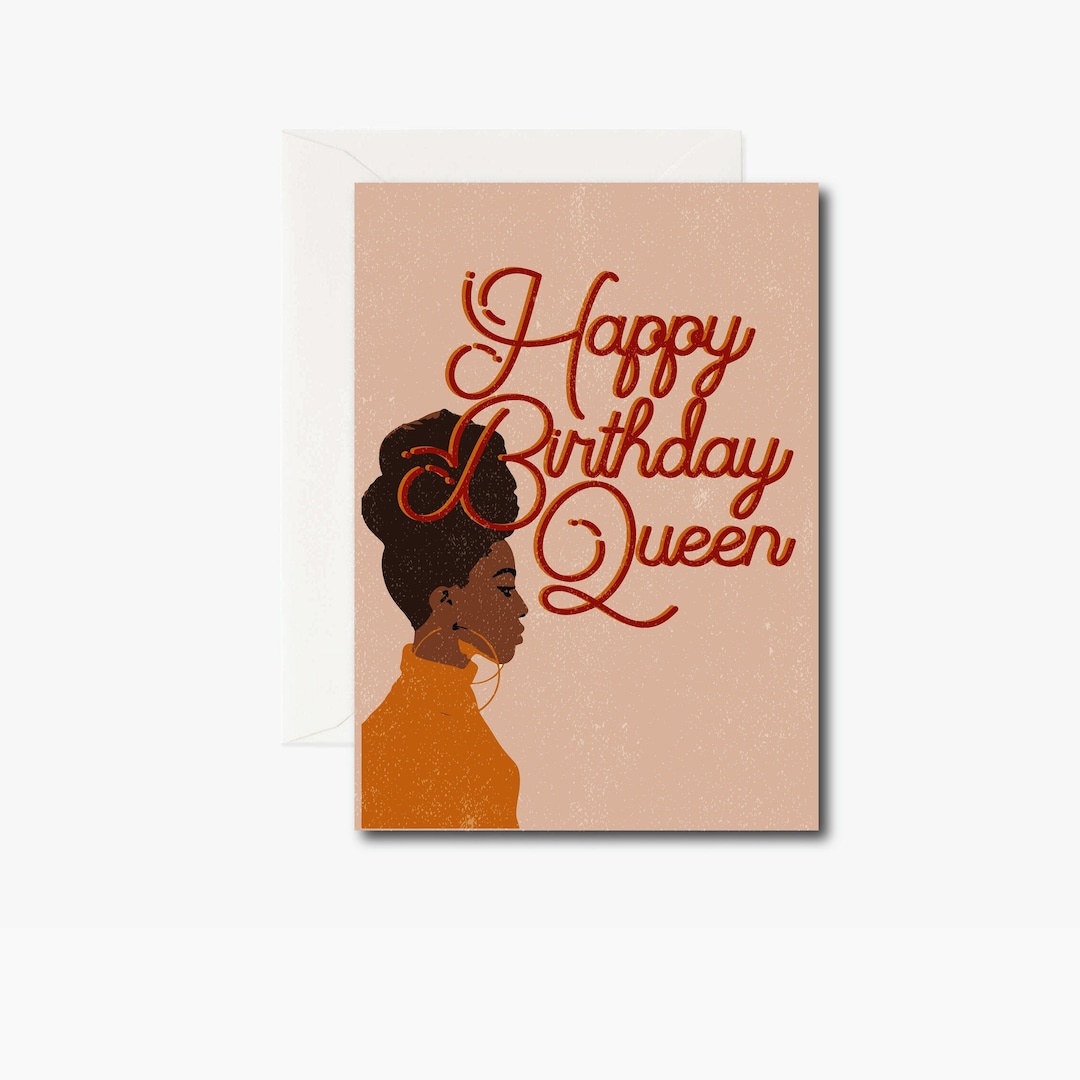 Happy Birthday Queen Greeting Card - Etsy