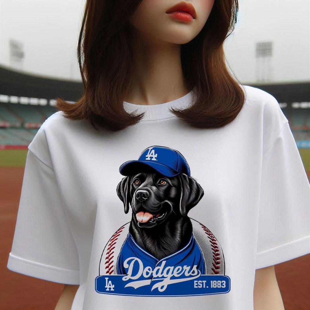 Black Labrador - Los Angeles Baseball (shirt): LA, Los Angeles, Blue ...