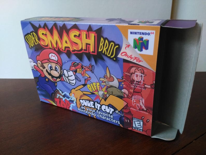 Super Smash Bros. Nintendo 64 N64 Box | Etsy