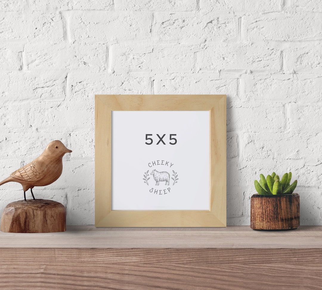 5x5 Picture Frame, Cross Stitch, Natural Wood Frames, Needlepoint ...