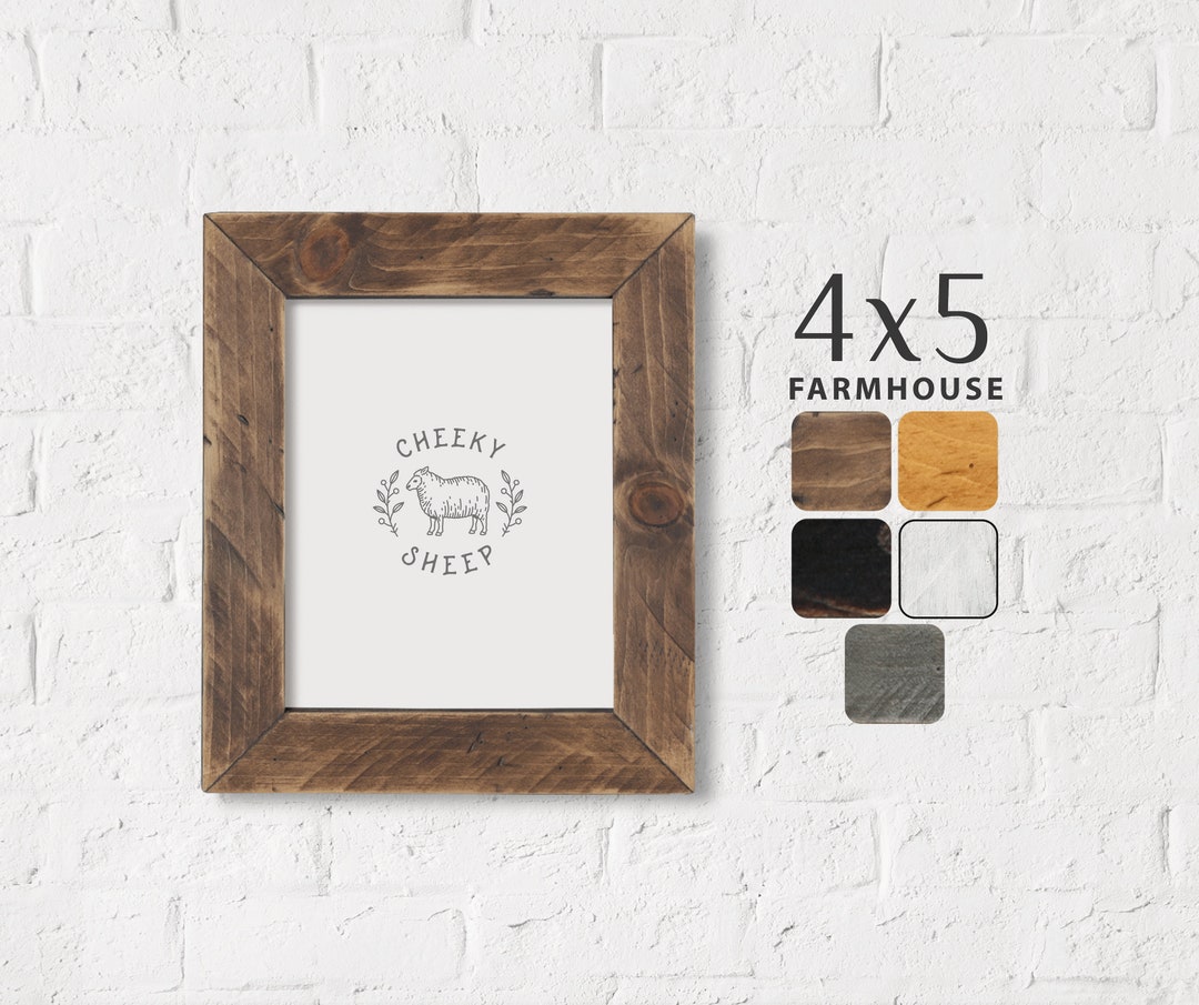Farmhouse 4x5 Picture Frame Rustic Décor Table Setting Display Picture ...