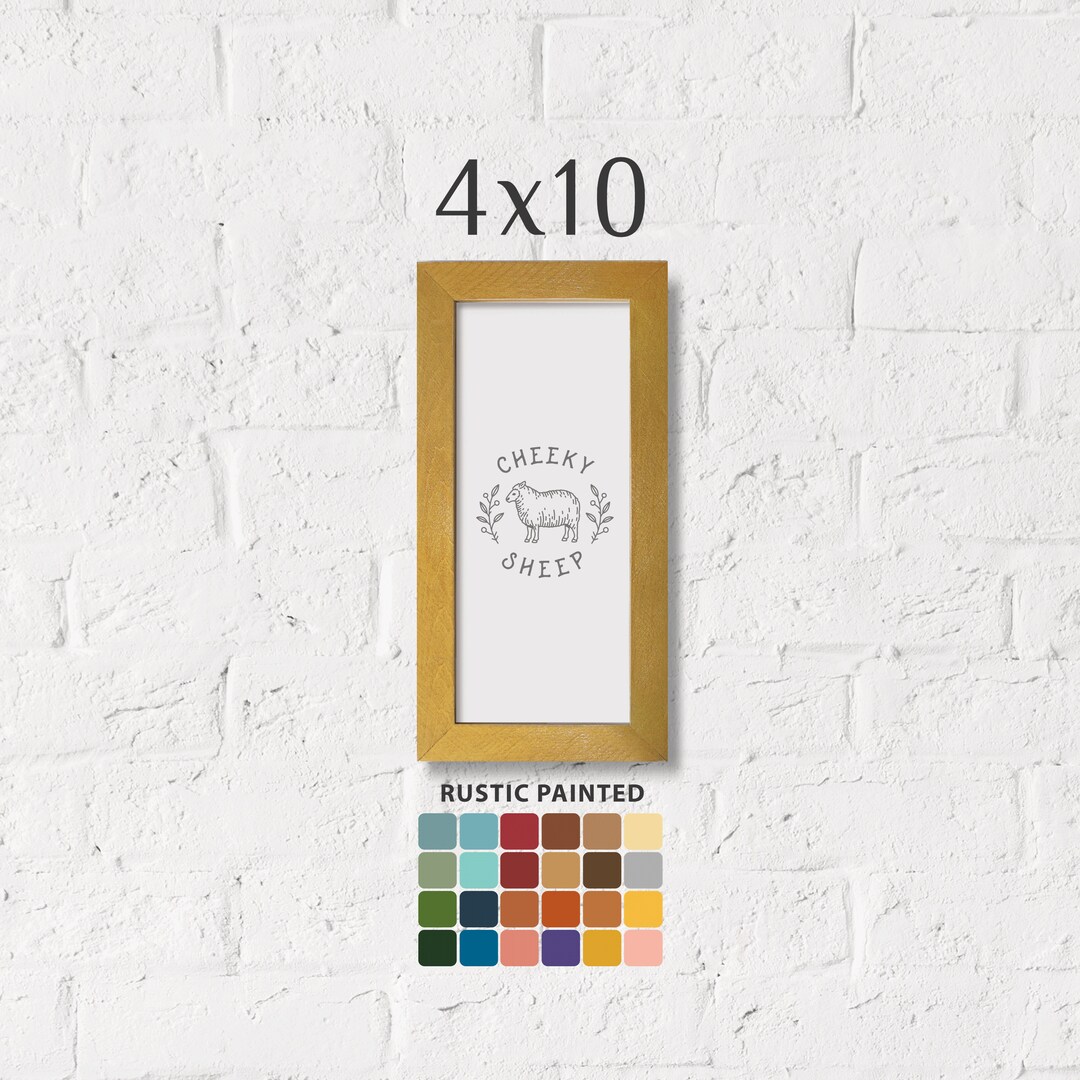 Rustic Painted 4x10 Picture Frame, Narrow Events Photos, Panoramic ...