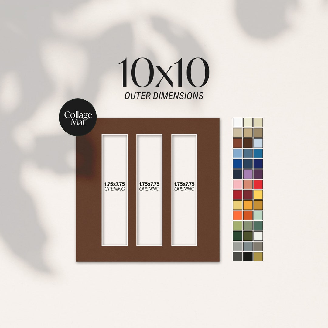 10x10 Matboard for Three 2x8 Photo Booth Strips, Mat Fits Three ...