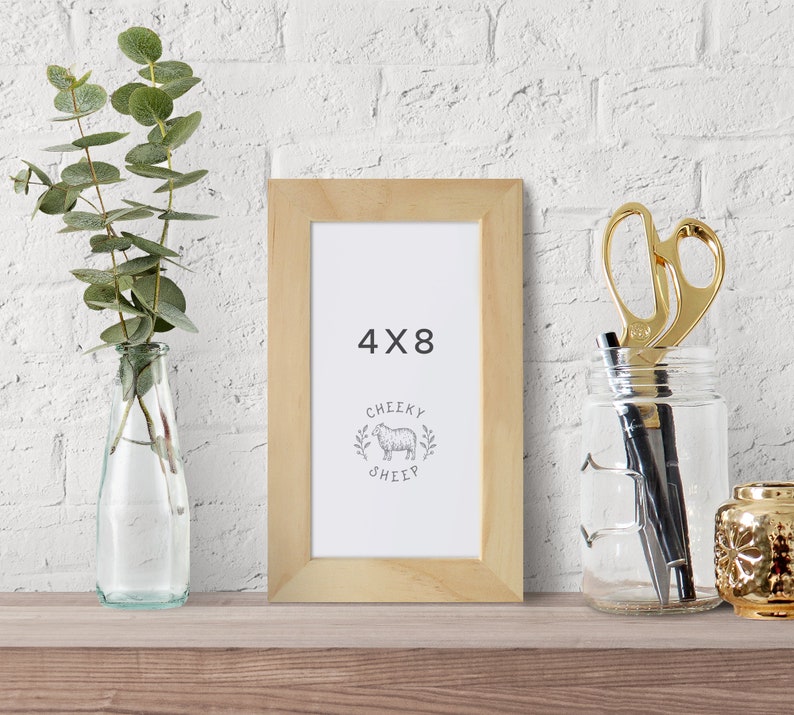 4x8 Picture Frame Natural Wood frame Art frames Craft | Etsy
