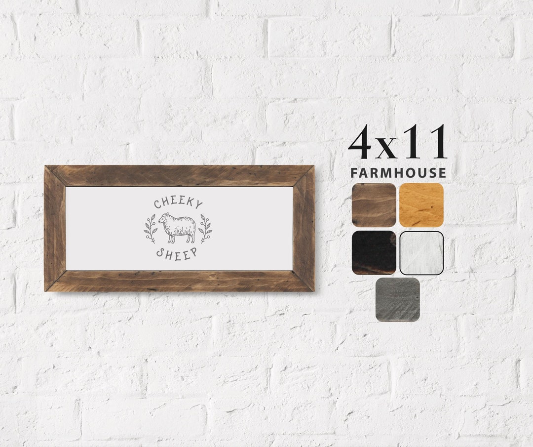 Farmhouse 4x11 Picture Frame Art Frame Panoramic Photo Frame Cross ...