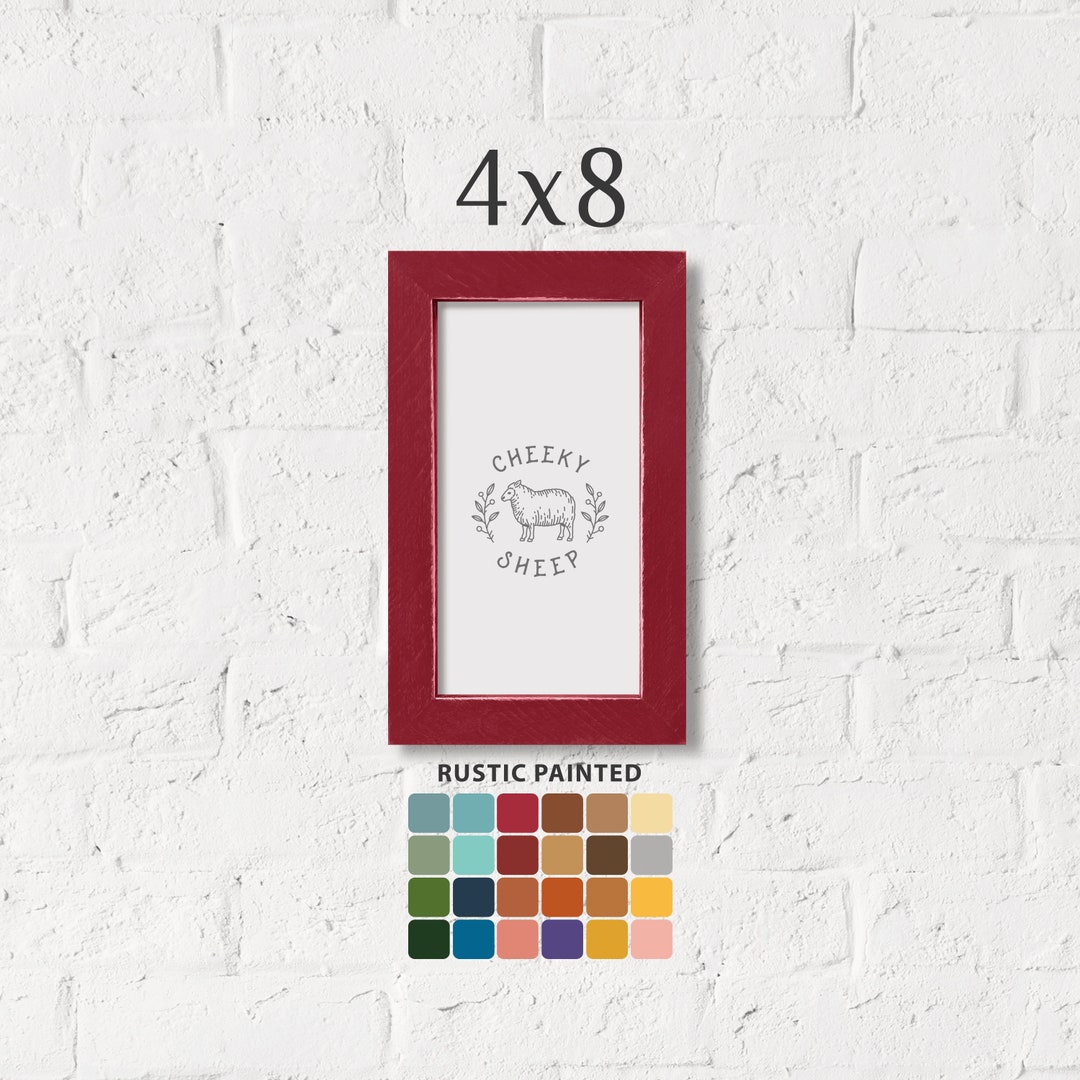 Rustic Painted 4x8 Picture Frame, Solid Wood Frame, Farmhouse Décor ...