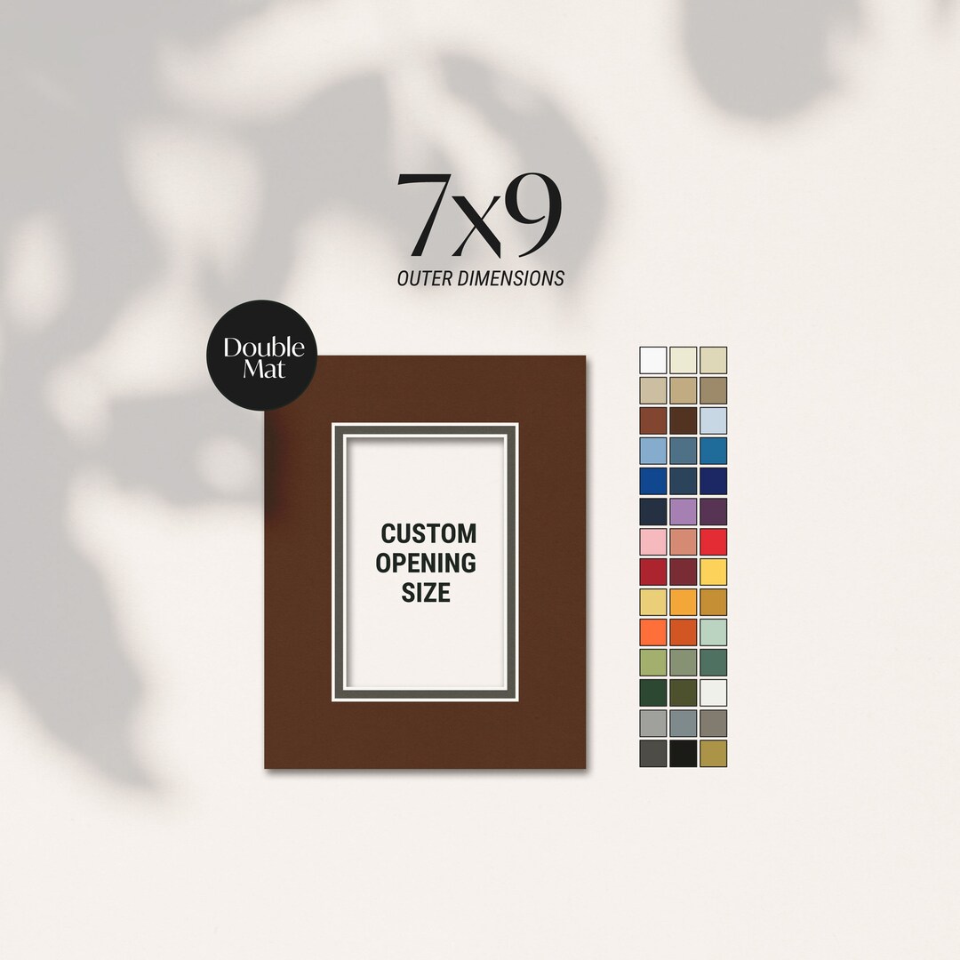 7x9 Custom Cut Double Matboard, Custom Cut Mats for Small Picture Frame ...