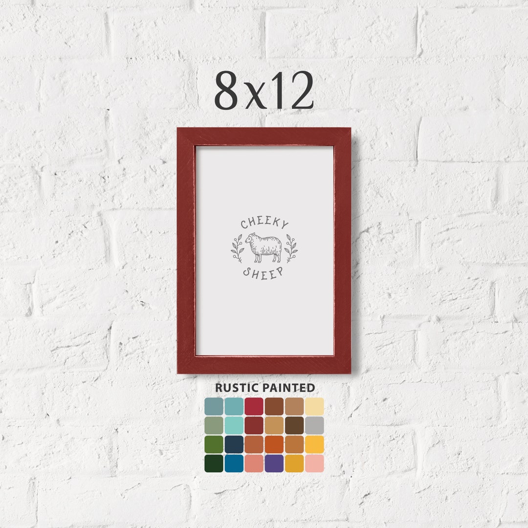 Rustic Painted 8x12 Picture Frame Photo Frame Poster Frame Rustic 8x12 ...