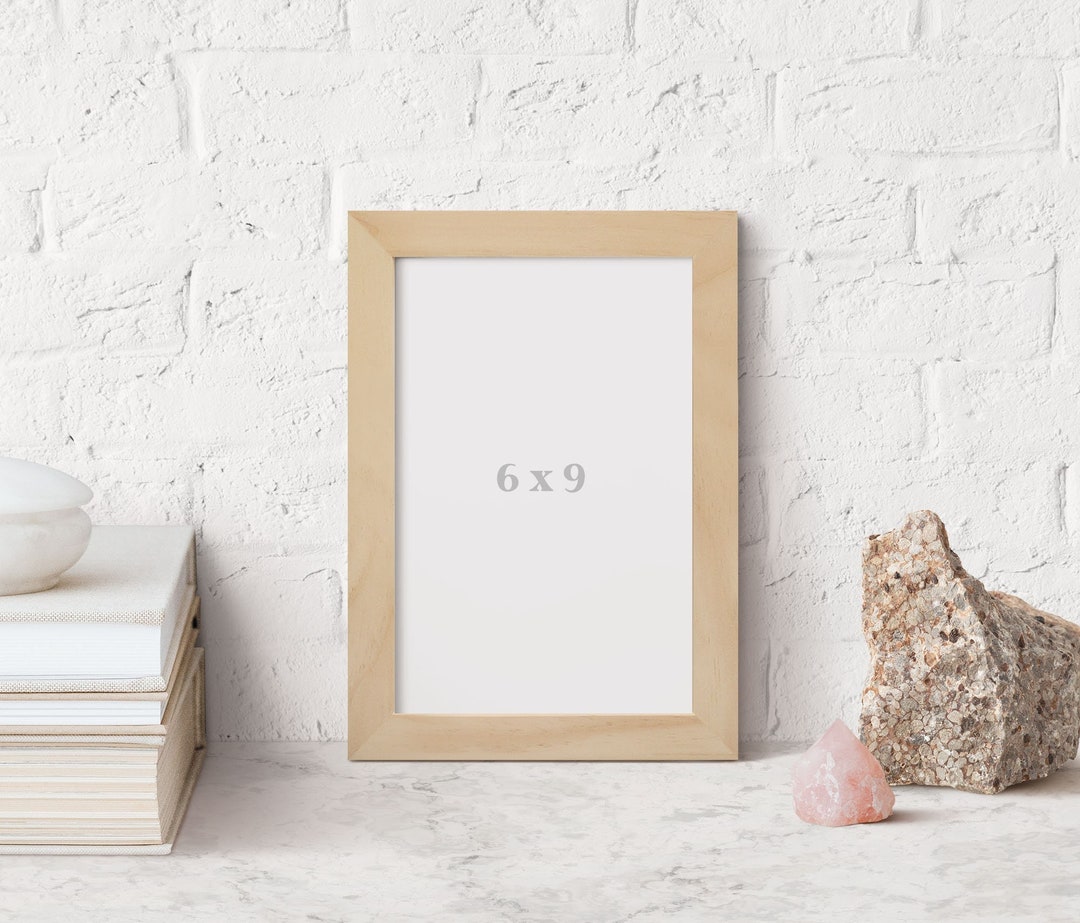 6x9 Natural Wood Picture Frame, Desktop, Wedding, Nursery Décor - Etsy