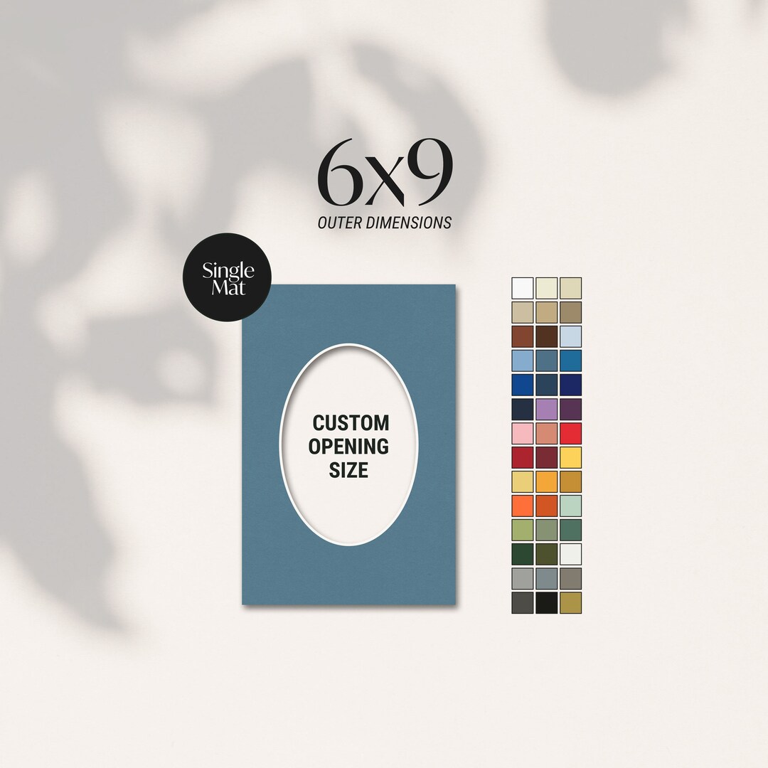 Oval / Circle Opening | 6x9 Custom Cut Single Matboard, Custom Cut Mat ...