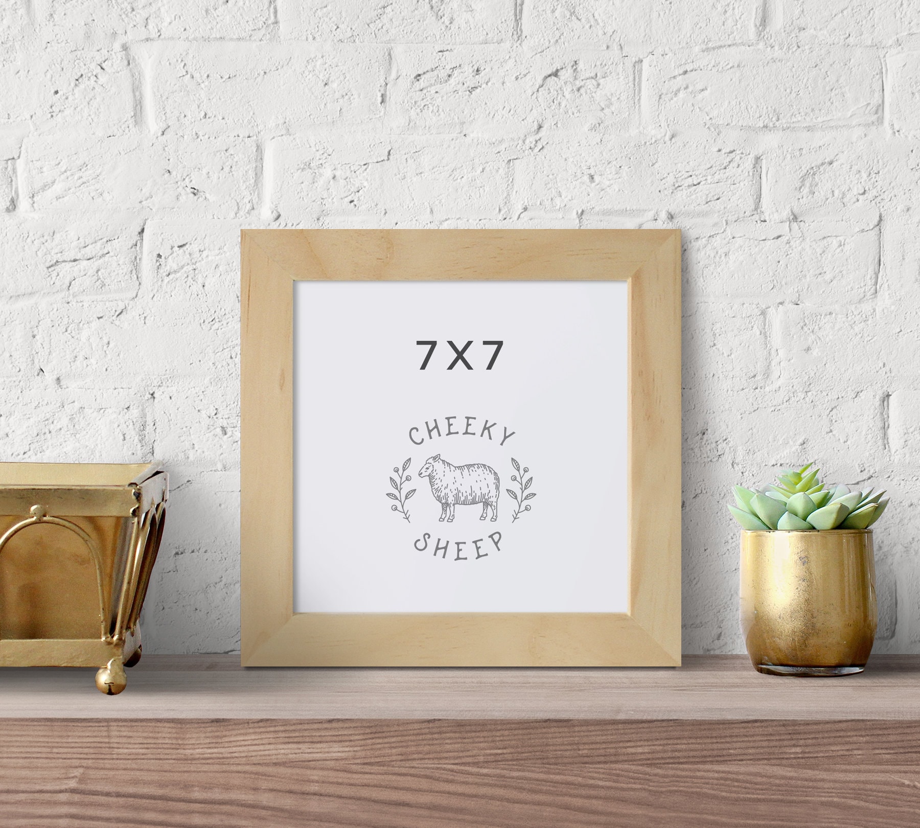 7x7 Picture Frame Natural Wood Frames Wedding Table Display - Etsy