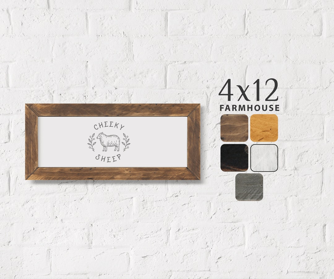 Farmhouse 4x12 Picture Frame, Art Print Frames, Panoramic Photo Frame ...