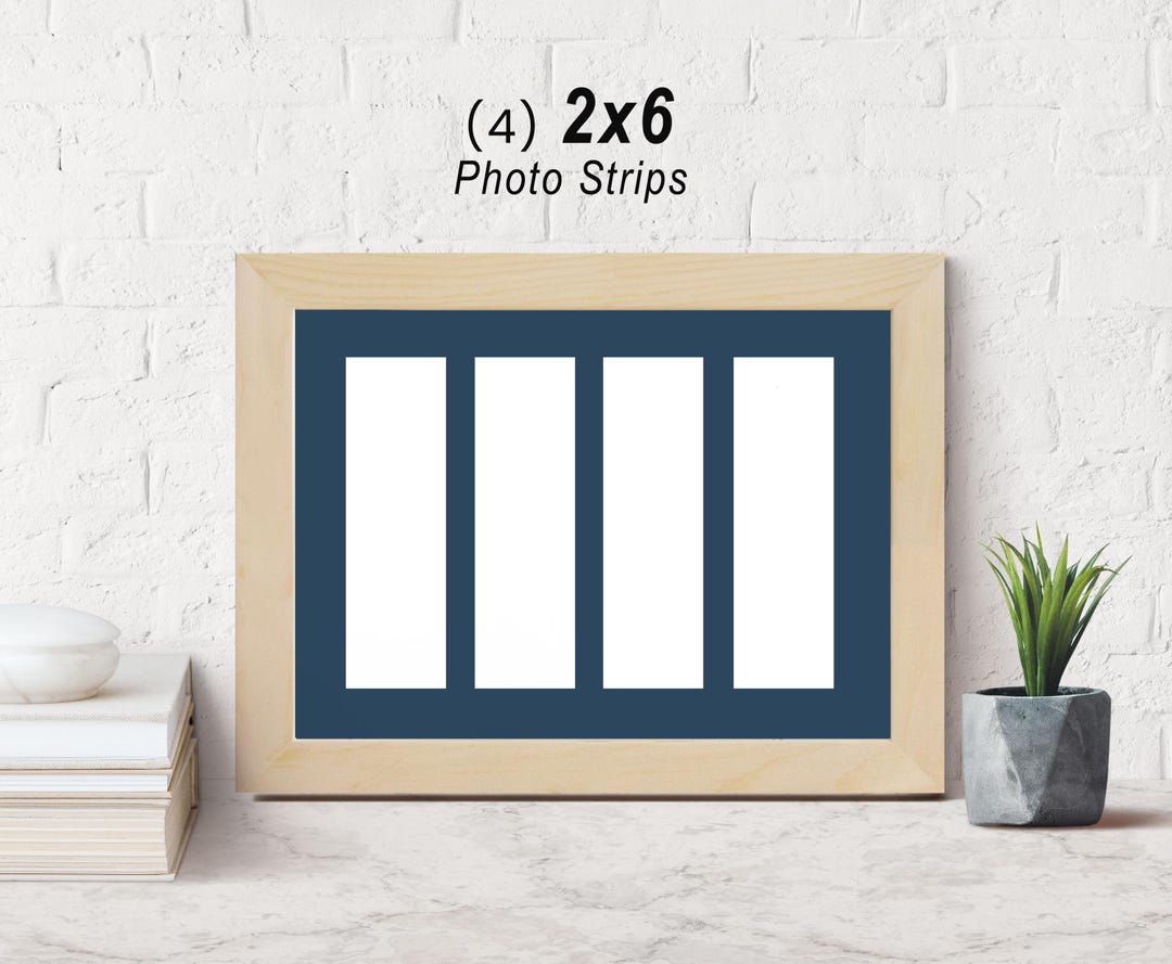 2x6 Photo Booth Strips, 8x11 Solid Wood Frame, Fits 4 Photo Strips, Fun ...