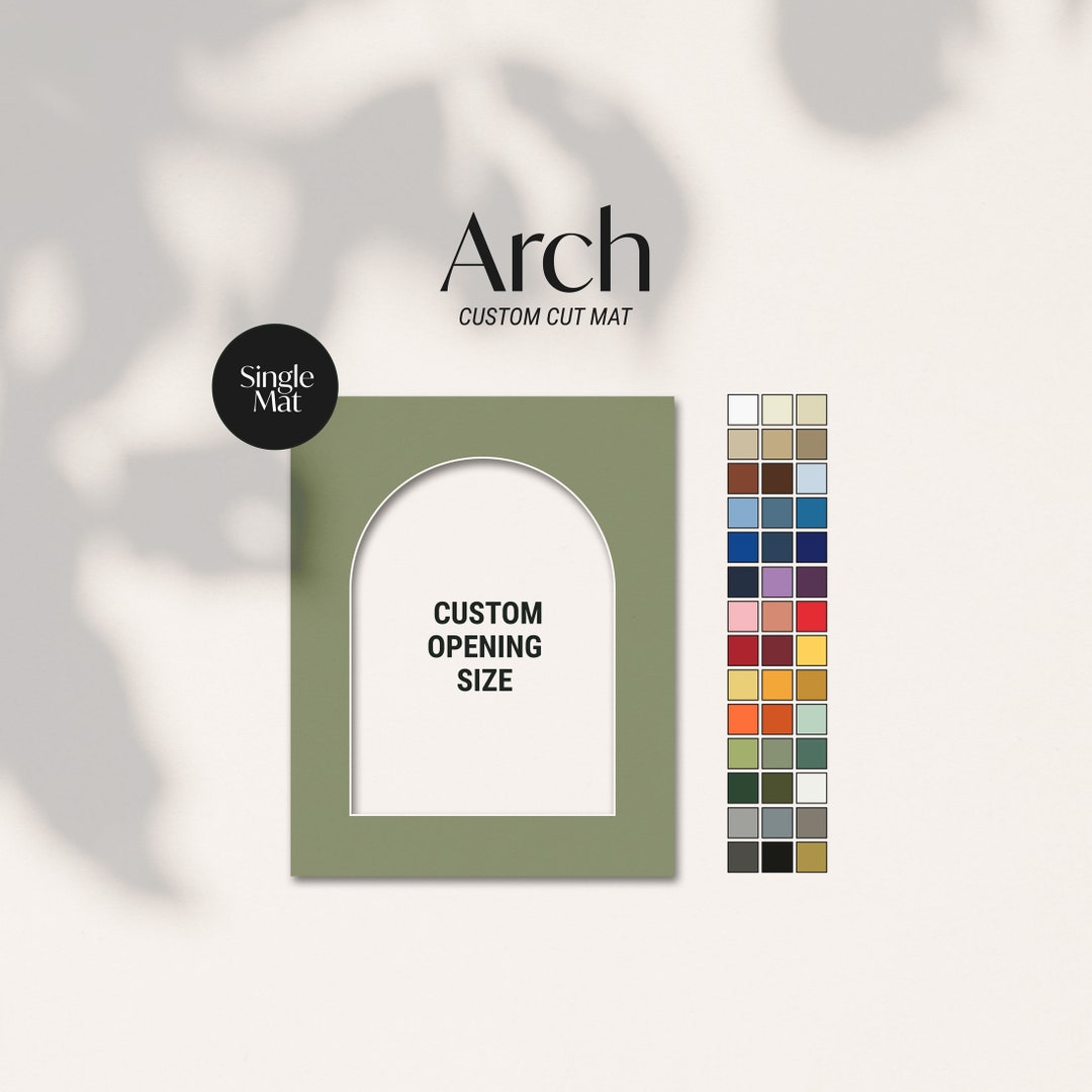 ARCH Mat Opening Style, Single Matboard Custom Cut to Your ...