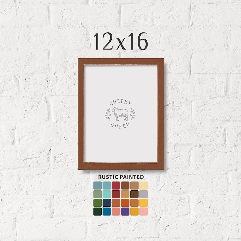 Rustic Painted 12x16 Poster Frame Farmhouse Picture Frame Large Poster ...