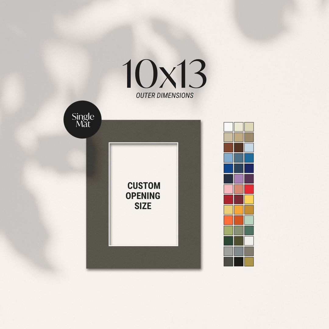 10x13 Custom Cut Single Matboard, Picture Frame Mat, Custom Matting ...