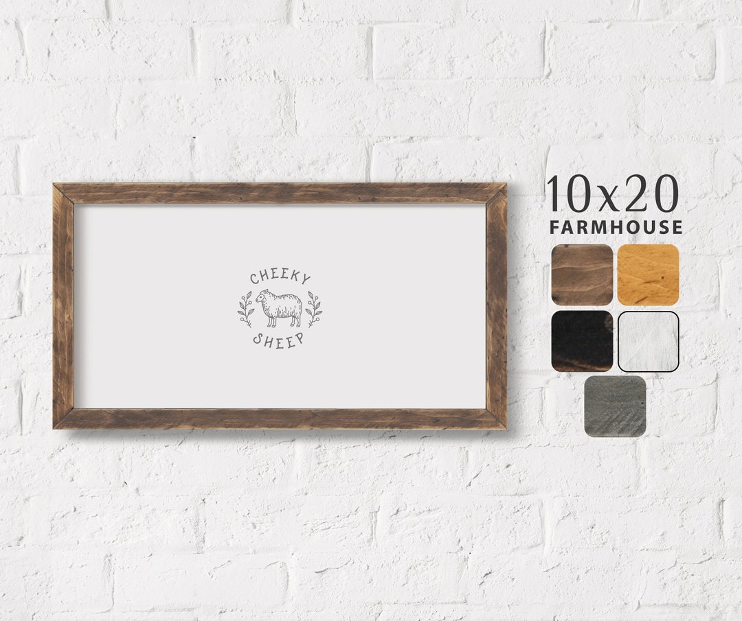 Farmhouse 10x20 Picture Frame Solid Wood Picture Frame Farmhouse Style ...