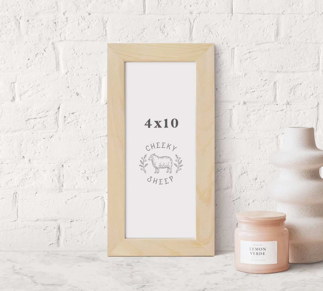4x10 Picture Frame, Solid Wood. Clean, Simple Design - Free Shipping - Etsy