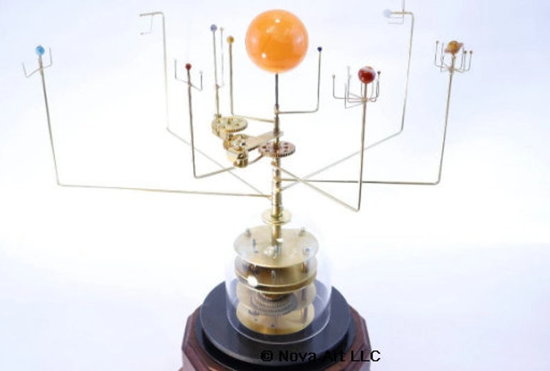 Deluxe Brass Orrery With Earth-moon System | Working Solar System Model ...